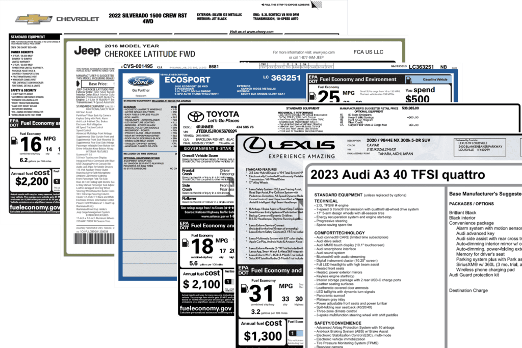OEM Window Stickers | Accurate Vehicle Information with iPacket